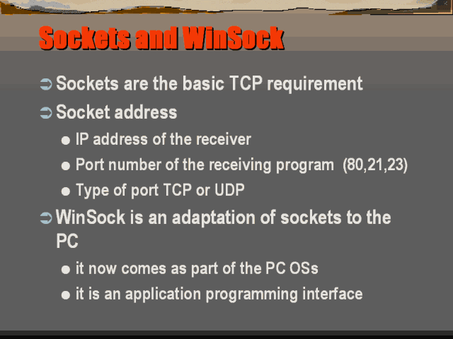 Sockets and WinSock