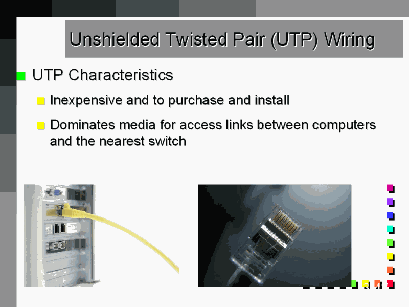 Unshielded Twisted Pair (UTP) Wiring
