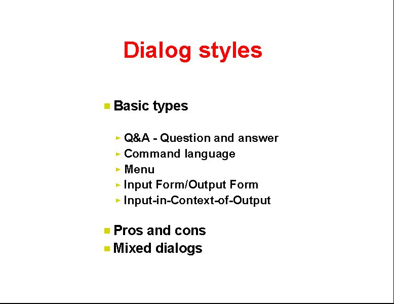 "Dialog styles