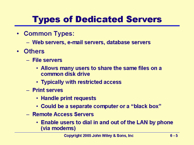 Types of Dedicated Servers