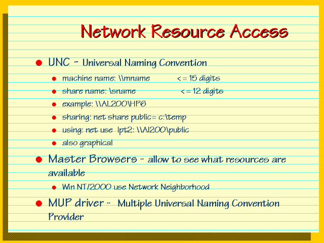 Network Resource Access