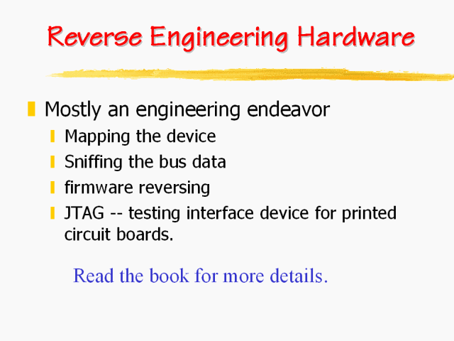 Reverse Engineering Hardware